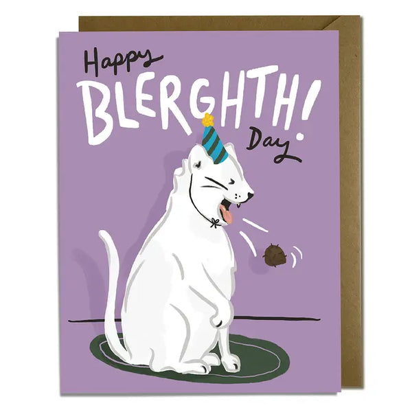 Cat Hairball Funny Birthday Card – Acme Gift